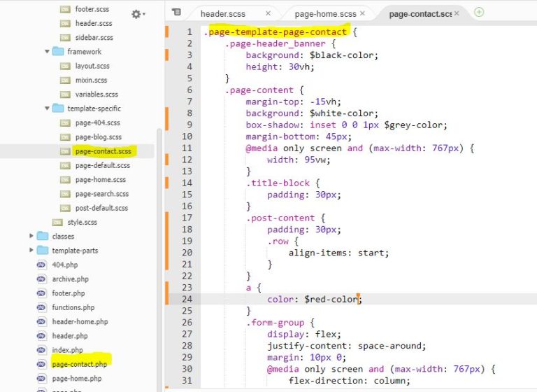 Simplify the CSS with SCSS grouping - SuperBotics